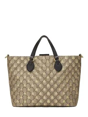 Gucci Original Gg Supreme Canvas Bee Tote - Black