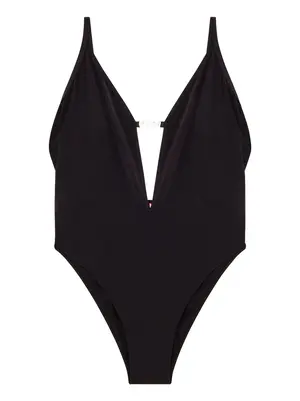 DIESEL Oval D-plaque Jersey Bodysuit - Black