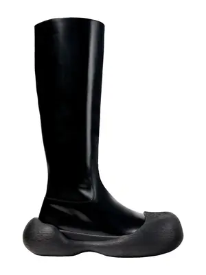 Camper Caramba Round-toe Leather Boots - Black