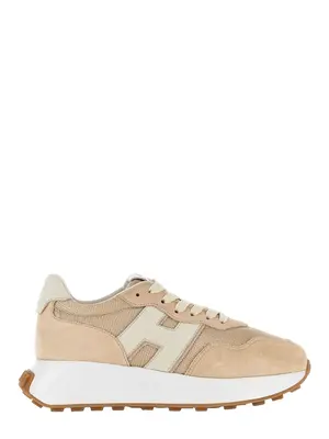 Hogan H641 Panelled Lace-up Sneakers - Neutrals