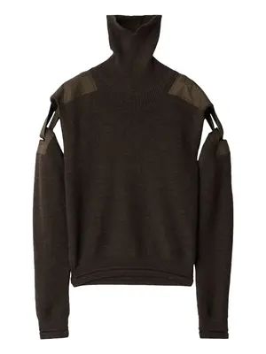 Burberry Detachable-sleeve Wool Jumper - Green