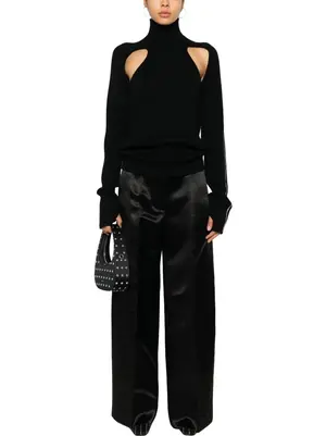 PETER DO Wide-leg Trousers - Black