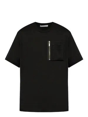 Helmut Lang Zip Pocket Cotton T-shirt - Black