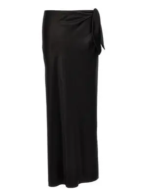 Saint Laurent Knot Maxi Skirt - Black