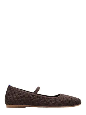 Rothy's The Max Square Mary Jane Flats Brown