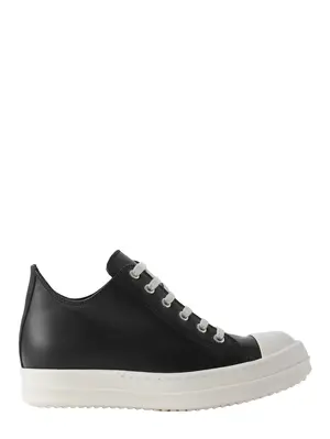 Rick Owens Leather Sneakers - Black