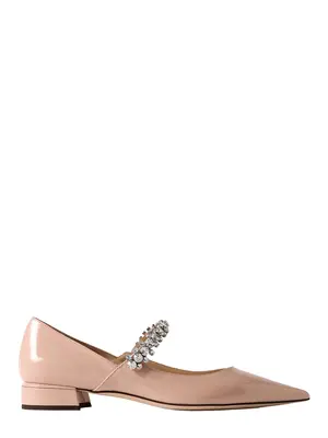 JIMMY CHOO Bing 25 Crystal-embellished Pumps - Neutrals