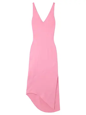JW Anderson Asymmetric Satin Maxi Dress - Pink