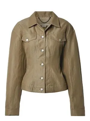 Stella McCartney Cotton And Linen-blend Jacket - Sand