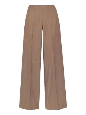 Stella McCartney Wool-blend Wide-leg Pants - Light Brown