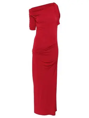 Jacquemus Jacquemus La Robe Drapeado Maxi Dress Red