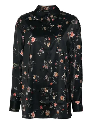 ALLSAINTS Louisa Floral-Print Satin Shirt