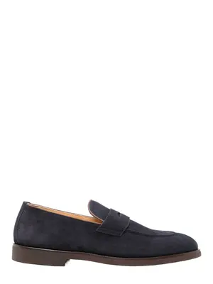 Brunello Cucinelli Penny-slot Suede Loafers - Blue
