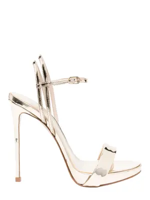 LE SILLA Gwen 120mm Leather Sandals - Gold