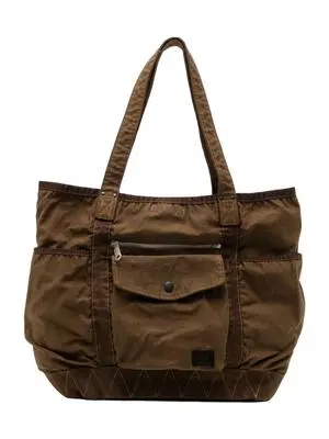 PORTER-YOSHIDA & CO Crag Panelled Tote Bag - Brown
