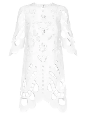Dolce & Gabbana Cut-out Shift Minidress - White