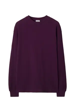 Burberry Ekd-print Cotton Sweatshirt - Purple
