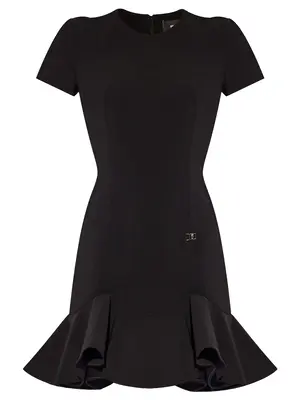 Dsquared2 Ruffled-hem Mini Dress - Black