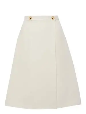 VALENTINO Crepe Couture Midi Skirt