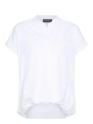 LORENA ANTONIAZZI Lorena Antoniazzi Gathered Poplin Blouse