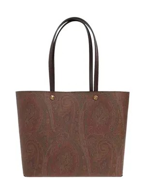 Etro Large Paisley Jacquard Shopper Tote - Brown