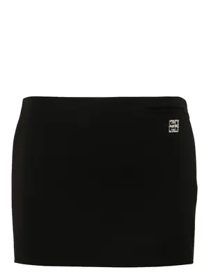 Givenchy 4g-plaque Wool Miniskirt - Black