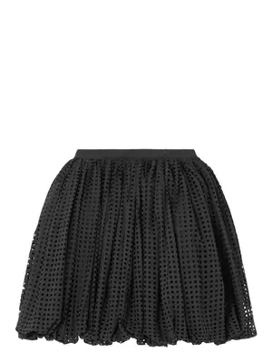 Alaïa Laser-cut Mini Skirt - Black