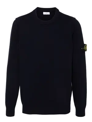 Stone Island Compass Badge Jumper - Blue
