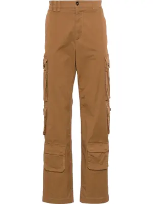 Dolce & Gabbana Logo-patch Cargo Trousers - Brown