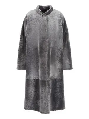 Giorgio Armani Long Shearling Coat - Brown