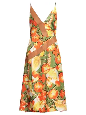 TRUSSARDI Midi Trapeze Dress - Orange