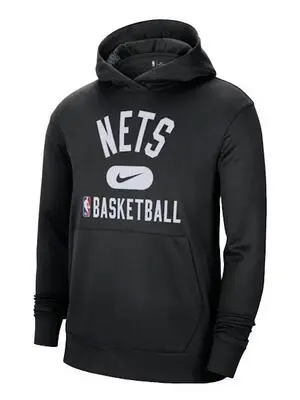 Nike Nba Brooklyn Nets Dri-fit Hoodie - Black