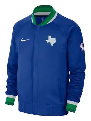 Nike Nba Dallas Mavericks Showtime City Edition Dri-fit Jacket - Blue