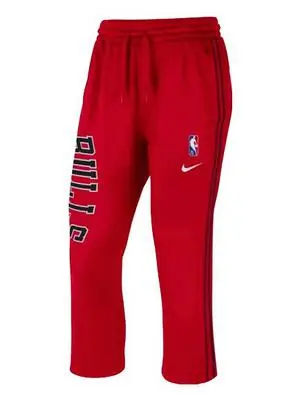Nike Nba Chicago Bulls Courtside Fleece Mid Calf Length Pants - Red