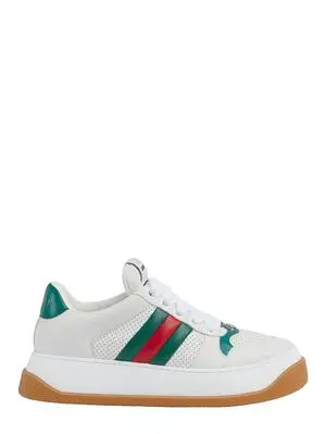 Gucci Screener Web Sneakers - White/green/red