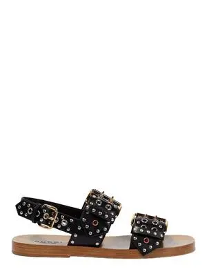 Gucci Studded Leather Sandals - Black
