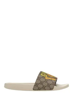 Gucci Gucci X Pablo Delcielo Cat GG Supreme Slide Beige