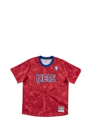 A BATHING APE Aape X Mitchell & Ness New Jersey Nets Bp Jersey - Red