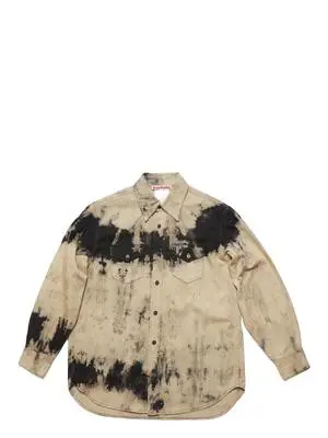 Acne Studios Denim Relaxed Fit Shirt - Black/beige