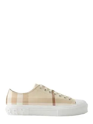 BURBERRY Check Cotton Sneakers