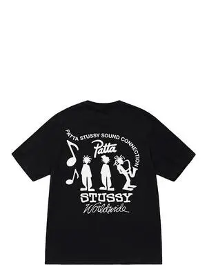 StÜssy X Patta Sound Connection Tee Shirt - Black