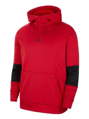 JORDAN Air Therma Fleece Hoodie - Red/black