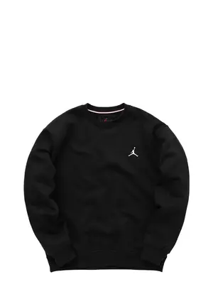 JORDAN Essentials Fleece Crew Neck Pullover Sweatshirt - Black/white