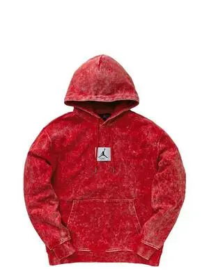 JORDAN Essential Washed Fleece Hoodie - Red
