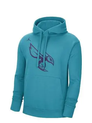 JORDAN Nba Charlotte Hornets Essential Fleece Pullover Hoodie - Teal/purple