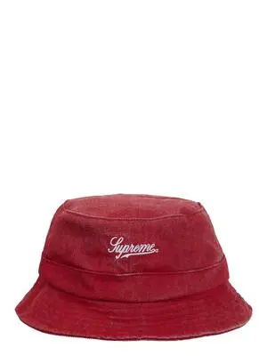 Supreme Coated Denim Crusher Hat - Red