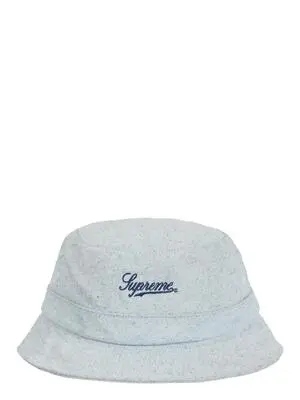 Supreme Coated Denim Crusher Hat - White