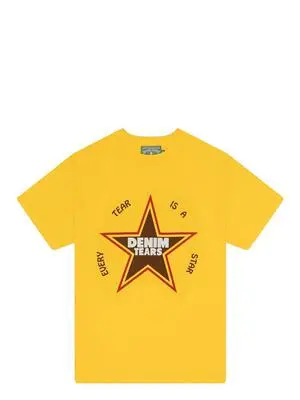 DENIM TEARS Every Tear Is A Star Tee Shirt - Yellow