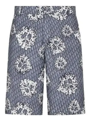 Dior Tears Silk Twill Bermuda Shorts - Blue