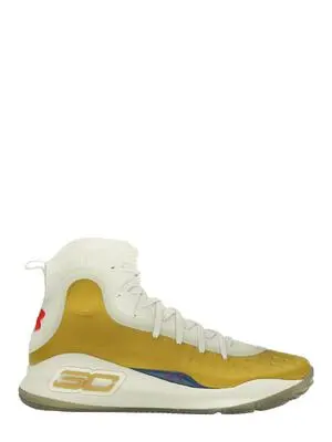 Under Armour Curry 4 Retro Champions Mindset Sneakers - Lemon Ice/metallic Gold/red